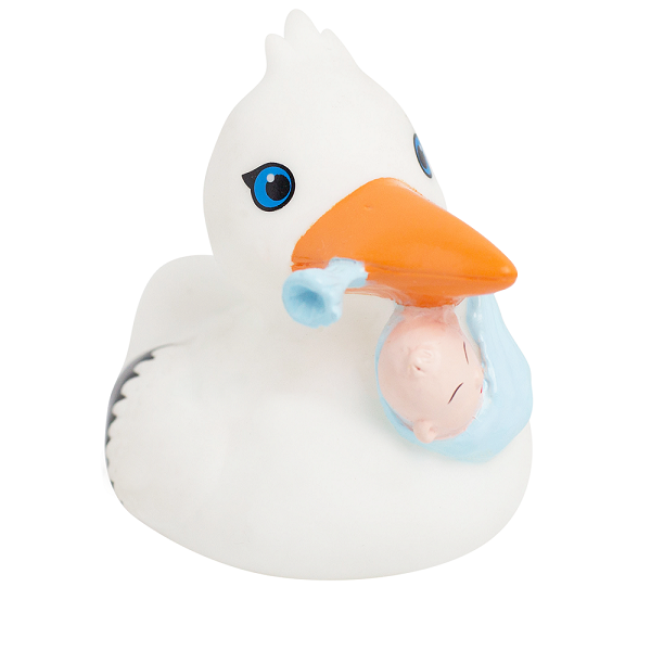 Lilalu | Badeand, Stork med Baby | Køb online her!